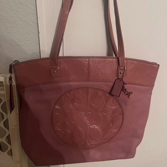 Coach | Bags | Coach Rose Pink Signature Tote | Poshmark